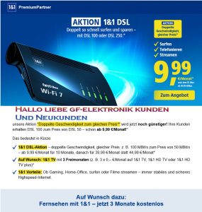 1&1 DSL – Aktion – GF-ELEKTRONIK
